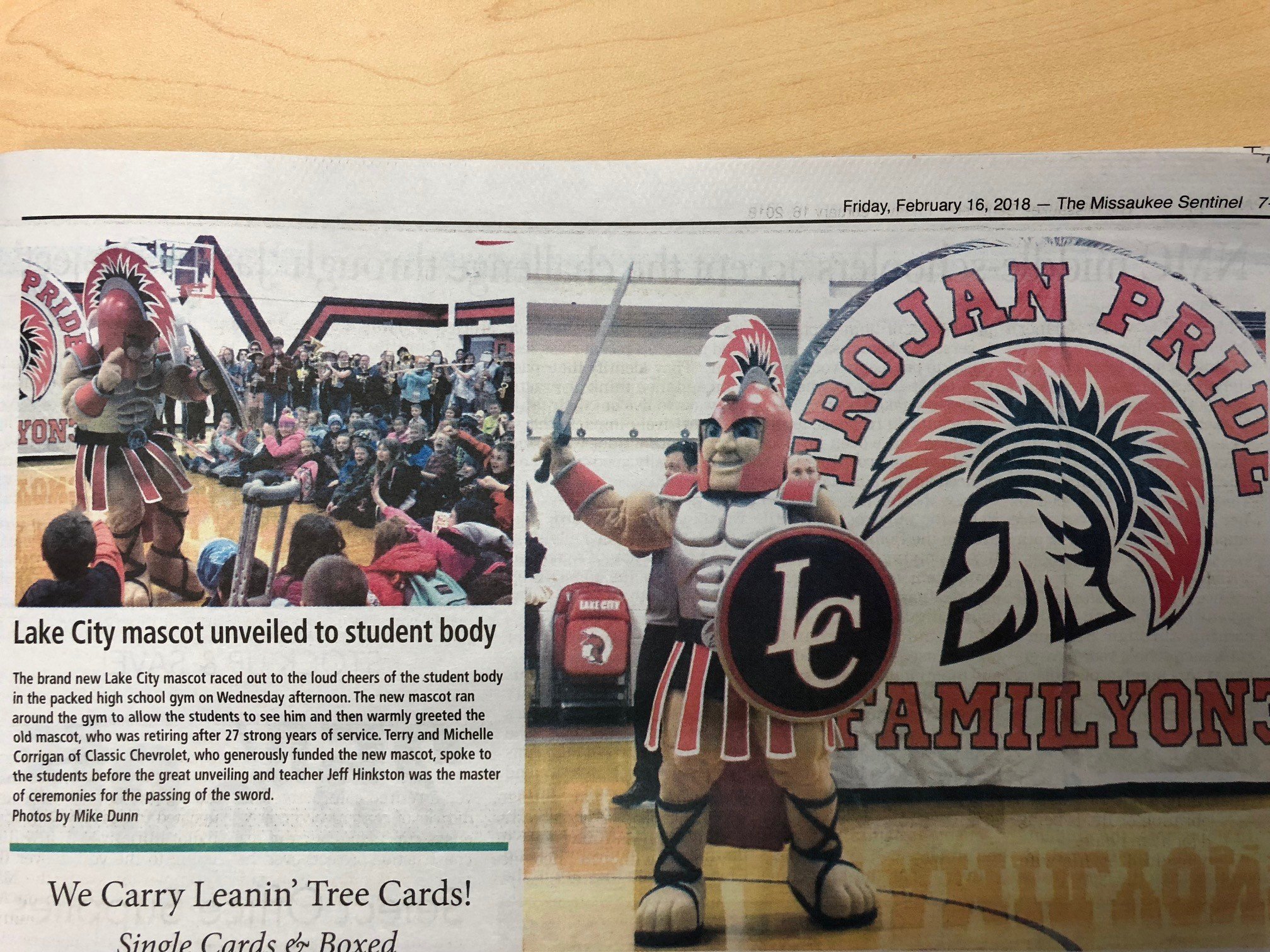 Passing the Torch - Updating the Lake City High School’s Trojan Mascot